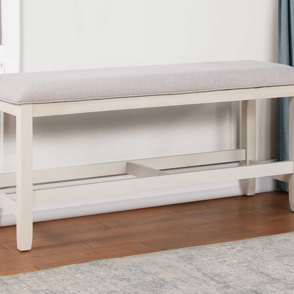 Hyland Vanilla Counter Height Dining Bench - Eve Furniture