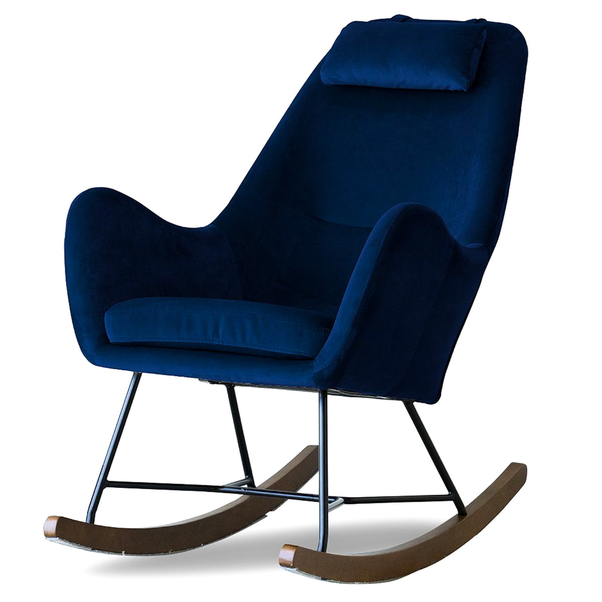 Chelsea Blue Velvet Rocking Chair - Eve Furniture