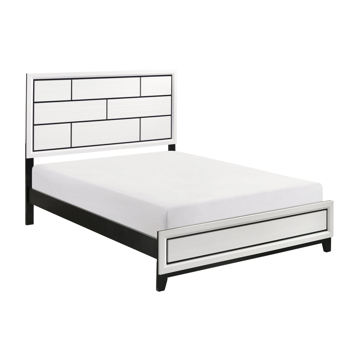 Davi White King Panel Bed-Eve Furniture