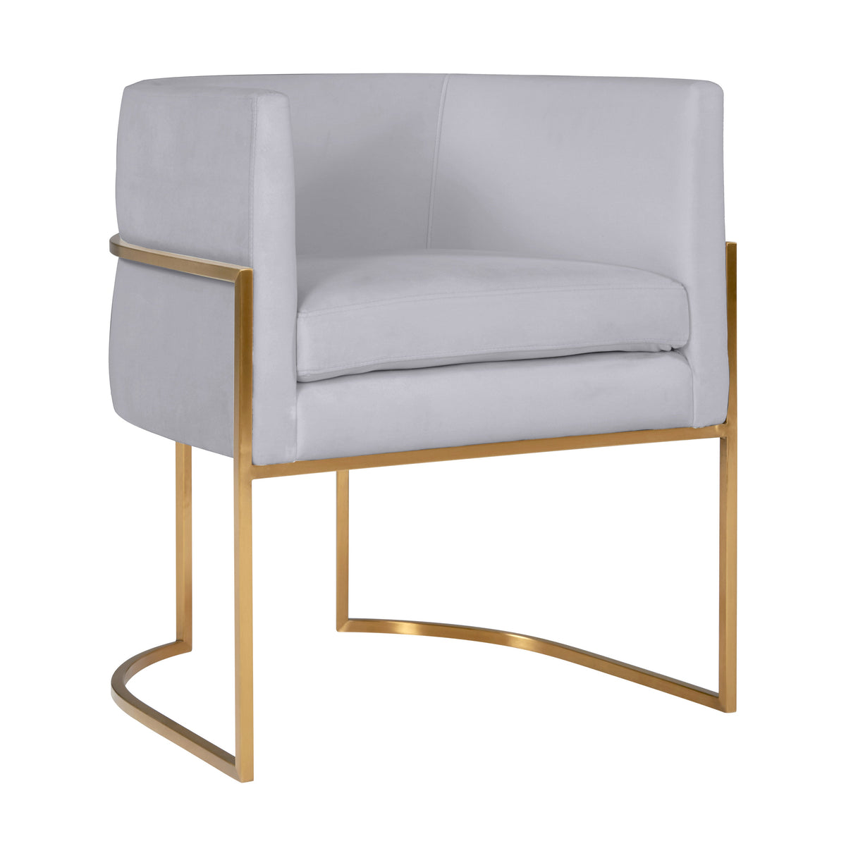 Giselle Velvet Dining Chair with Gold Base by Inspire Me! Home Decor ...