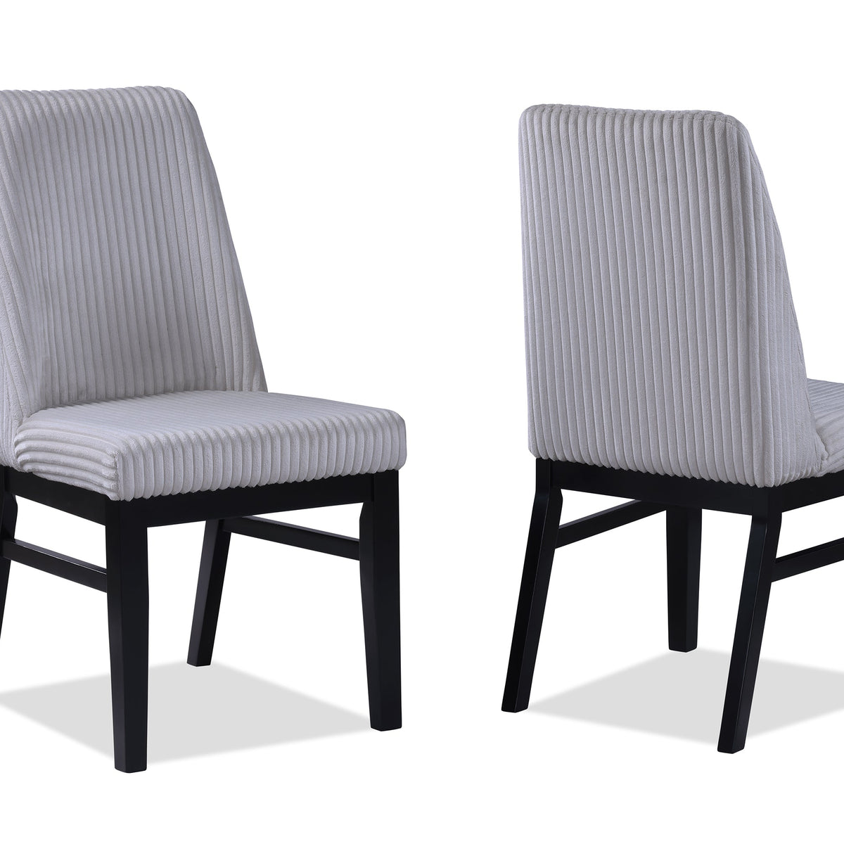 Hadley Black/Light Gray Dining Side Chair, Set of 2 - Eve Furniture