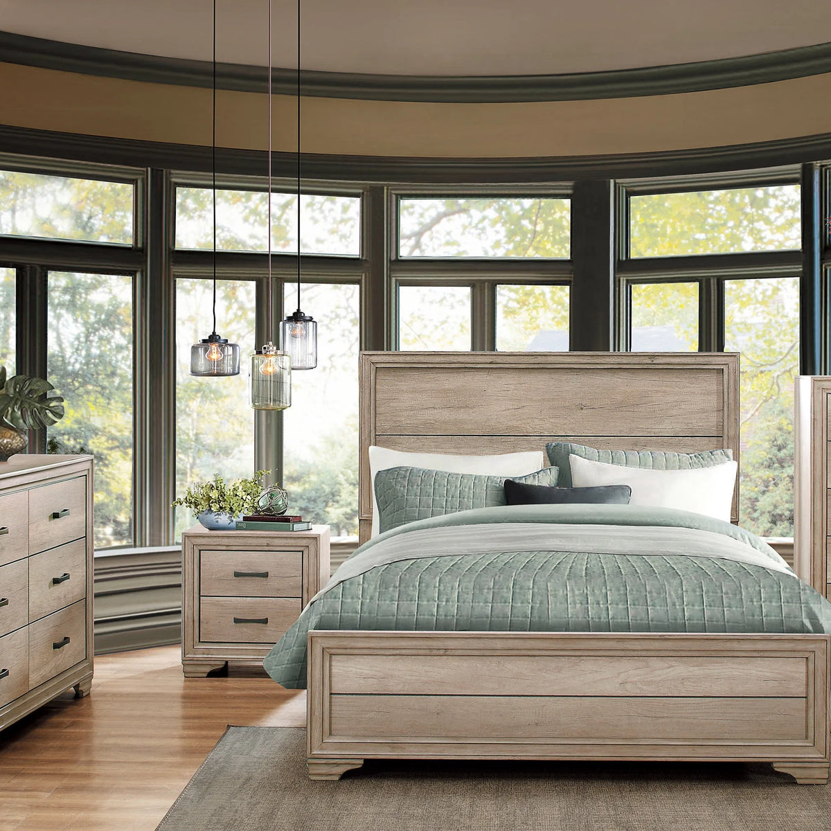 Lonan Natural Panel Bedroom Set-Eve Furniture