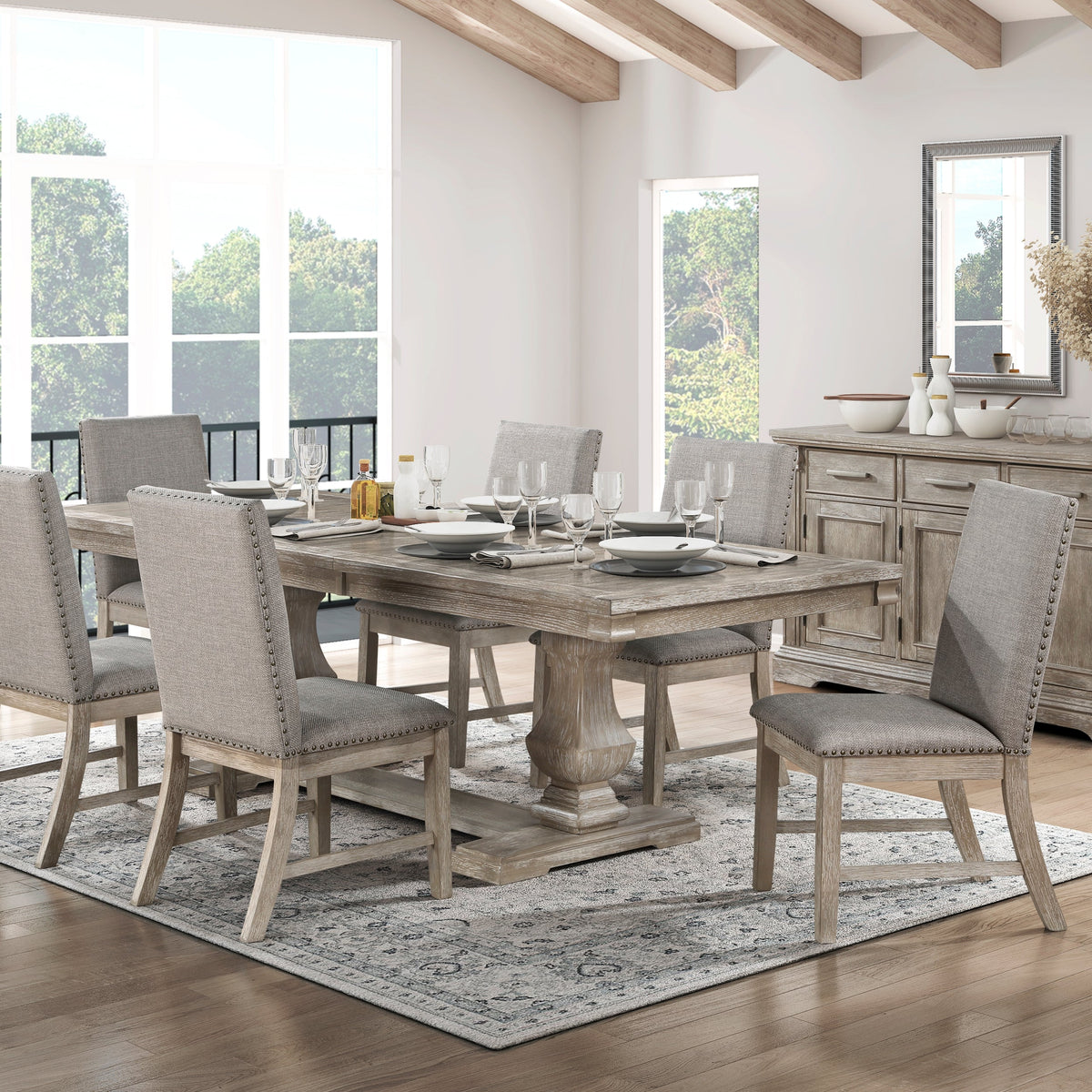 Southlake Brownish Gray Extendable Dining Set – Eve Furniture