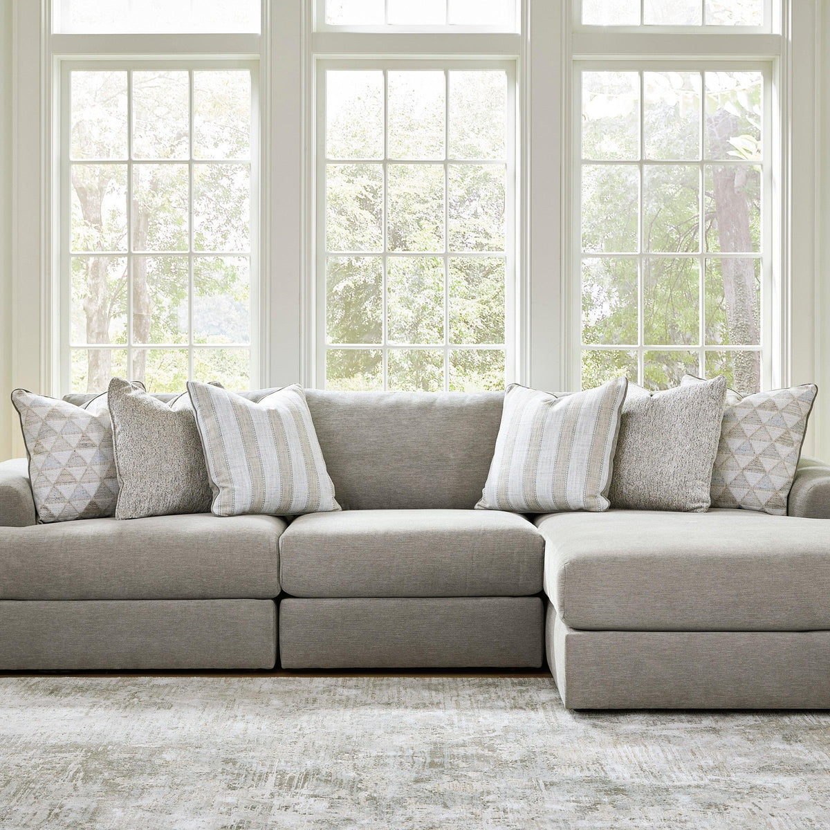 Avaliyah Ash 3-Piece RAF Chaise Sectional by Ashley Furniture | Shop at ...