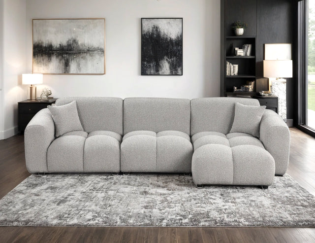 Bella Gray Sectional - Eve Furniture
