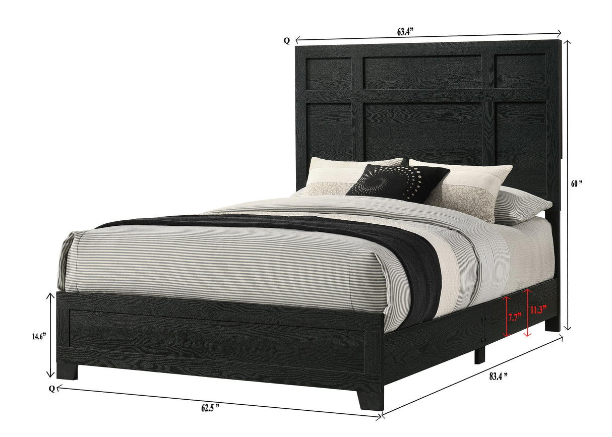 Cadence Black Panel Queen Bed by Crown Mark – Eve Furniture