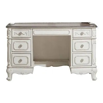 Cinderella Antique White Writing Desk - Eve Furniture