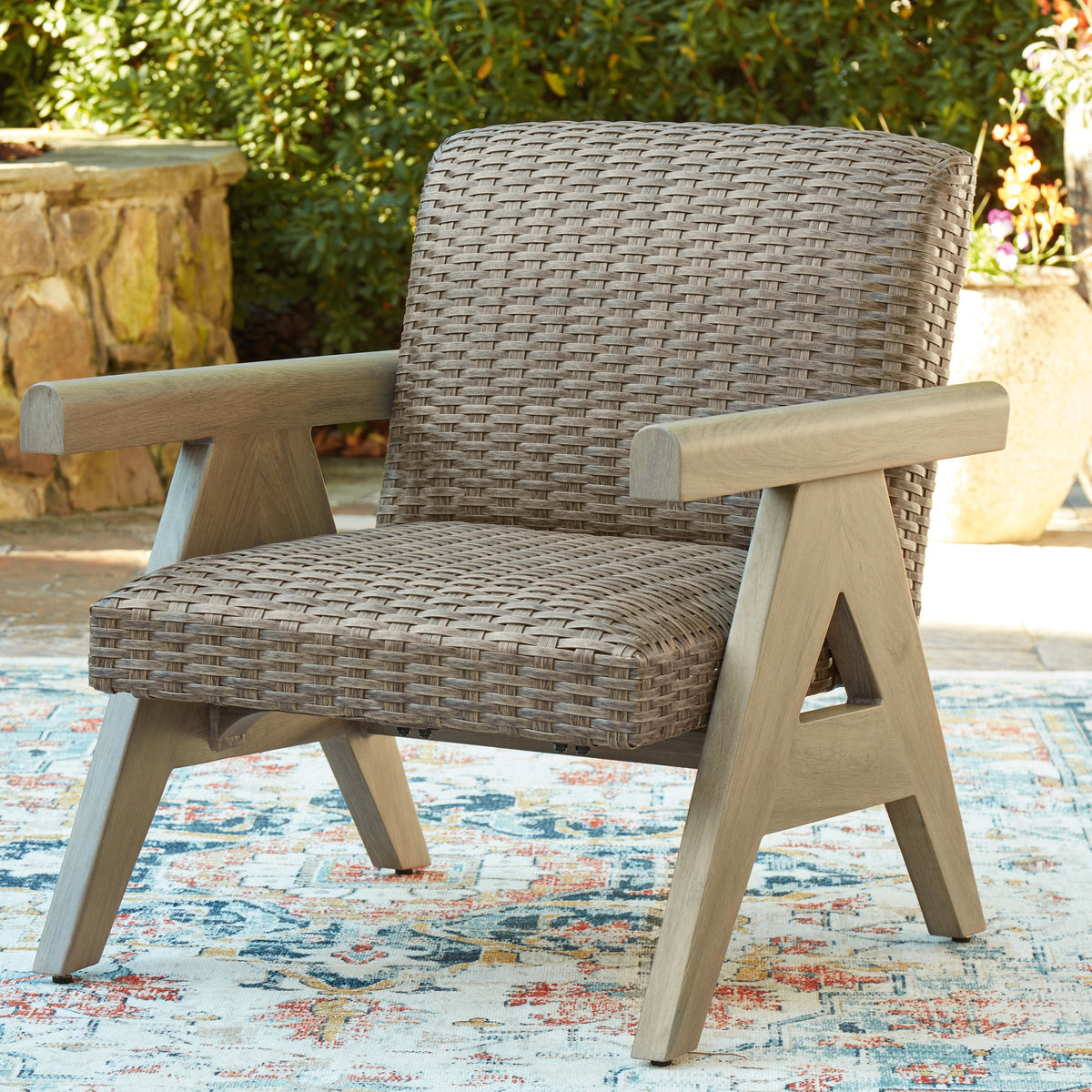 Cliff Trails Beige Outdoor Rocking Lounge Chair – Eve Furniture