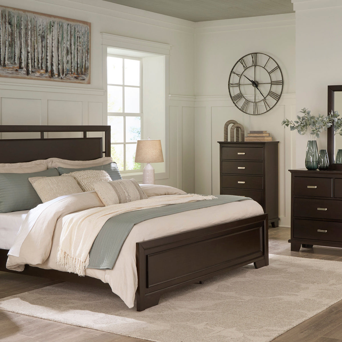 Covetown Dark Brown Panel Bedroom Set-Eve-Furniture – Eve Furniture