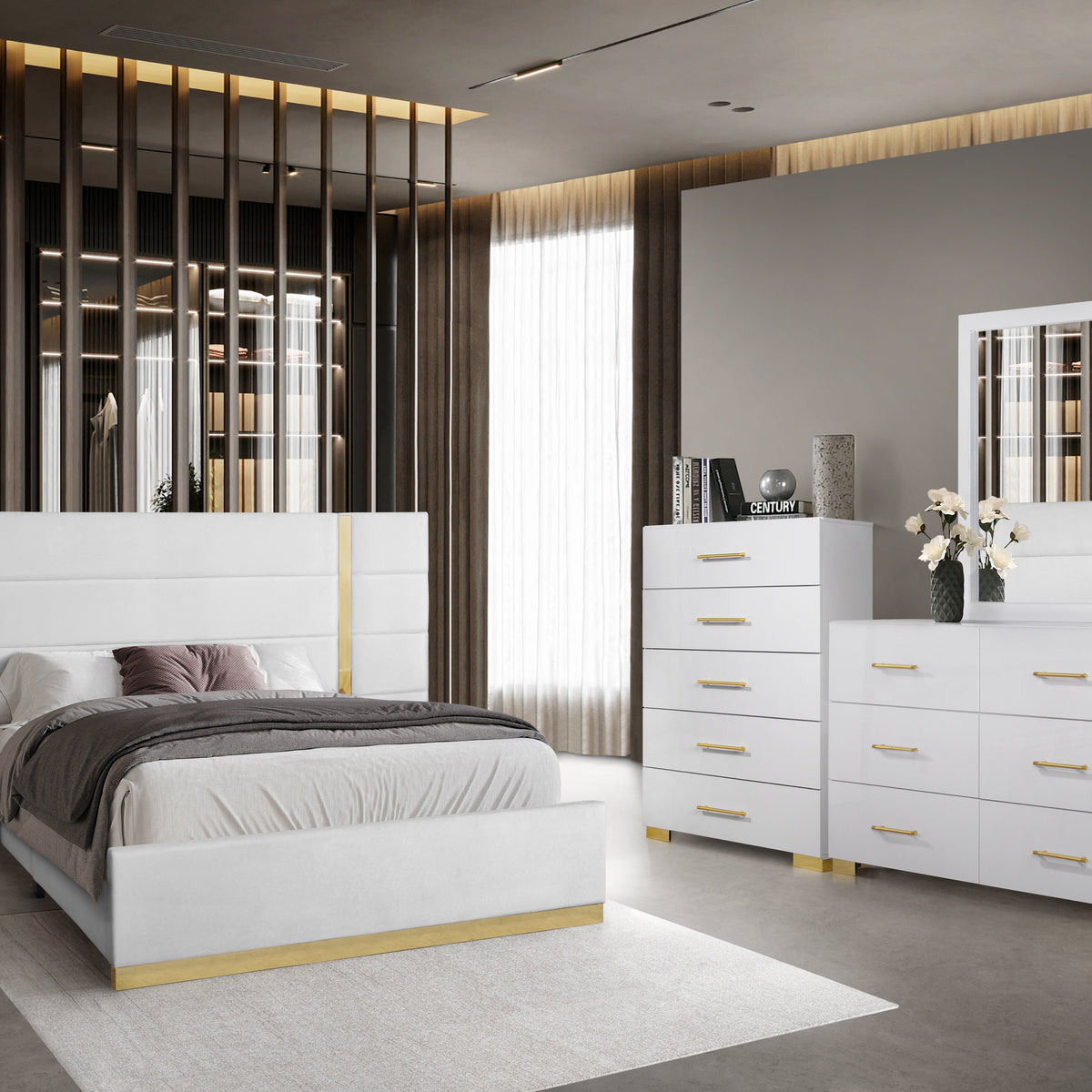 Darya White (Wings) Bedroom Set – Eve Furniture