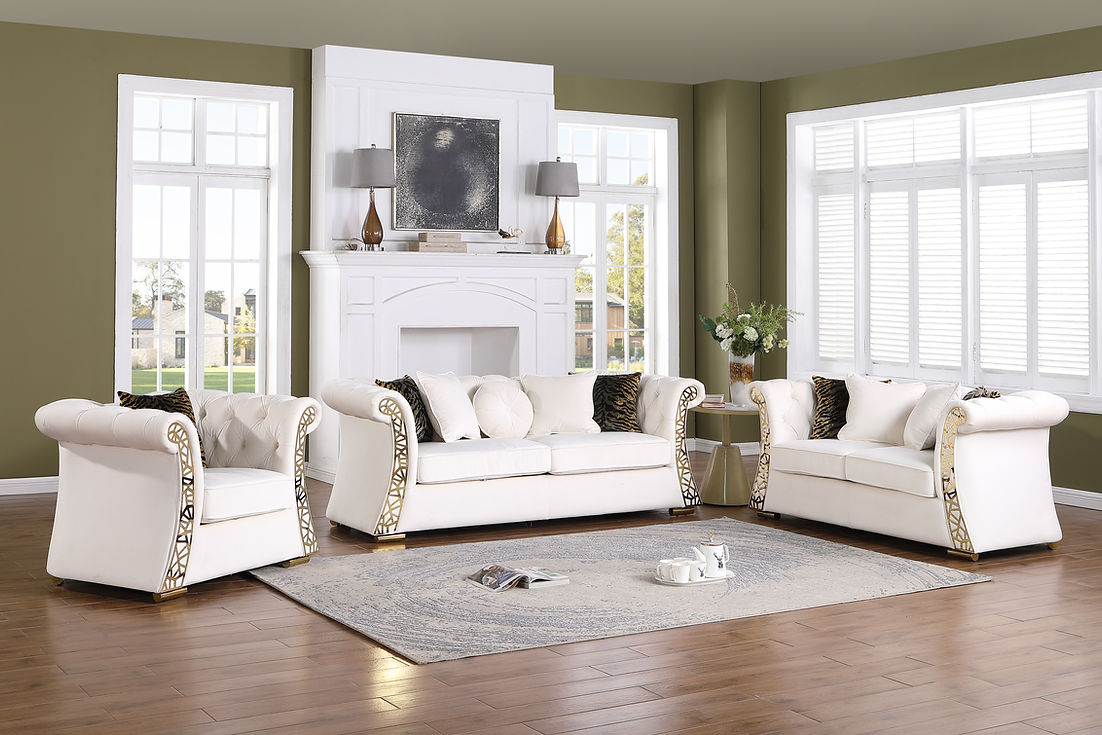 S1600 Curamo (Cream) Living Room Set - Eve Furniture