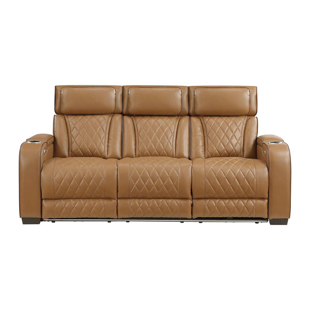 Fairway Brown Power Double Reclining Sofa - Eve Furniture