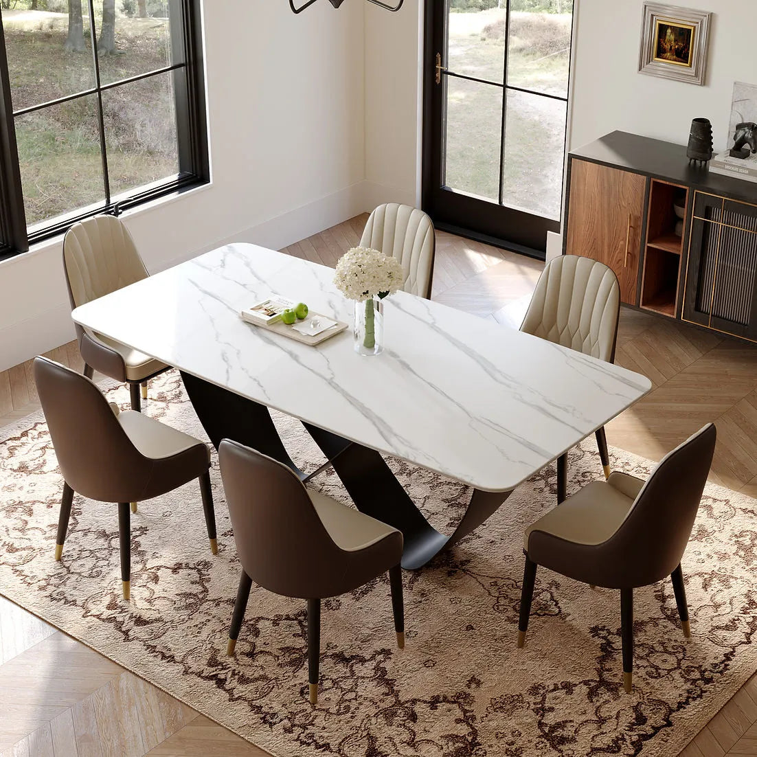Jewel/Serapion (Sintered Stone) Dining Room Set - Eve Furniture