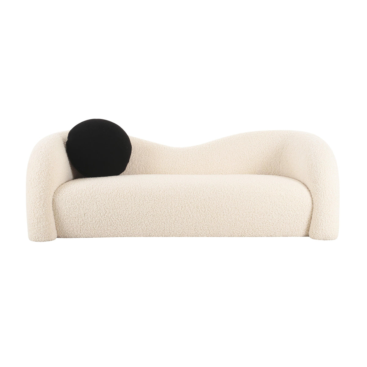 Leonie Beige Faux Shearling 84" Sofa-Eve Furniture