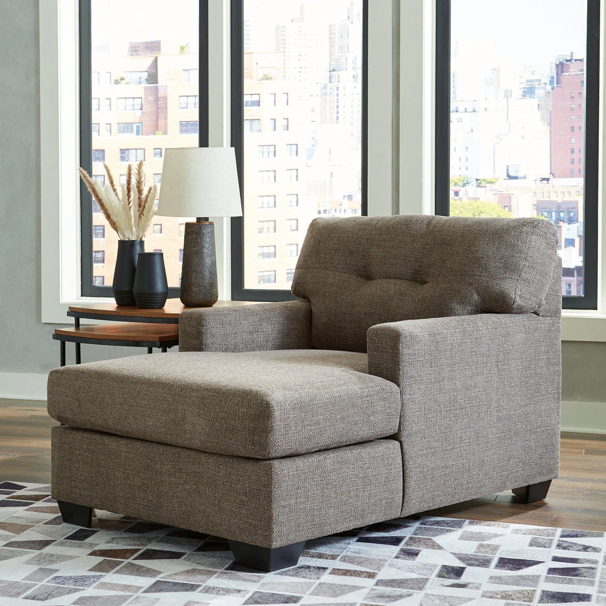 Mahoney Chocolate Chaise by Ashley Furniture | Shop at Eve Furniture
