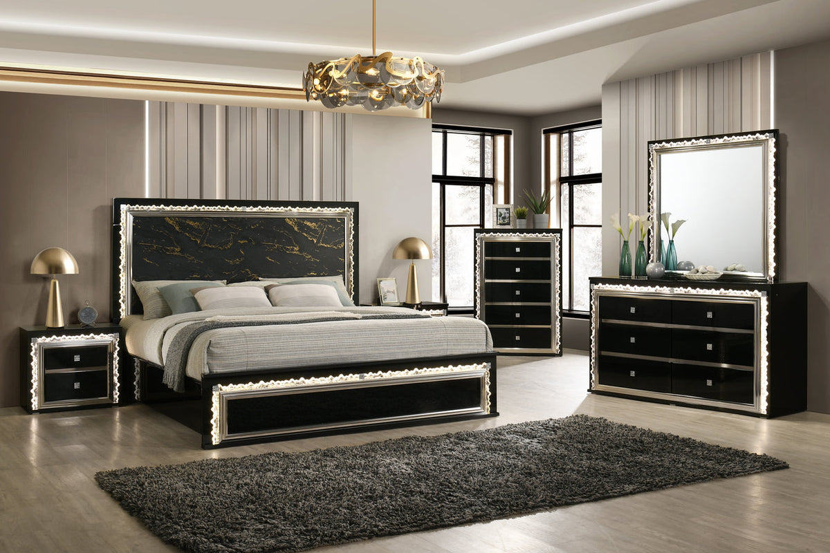 marco Black Bedroom Set - Eve Furniture