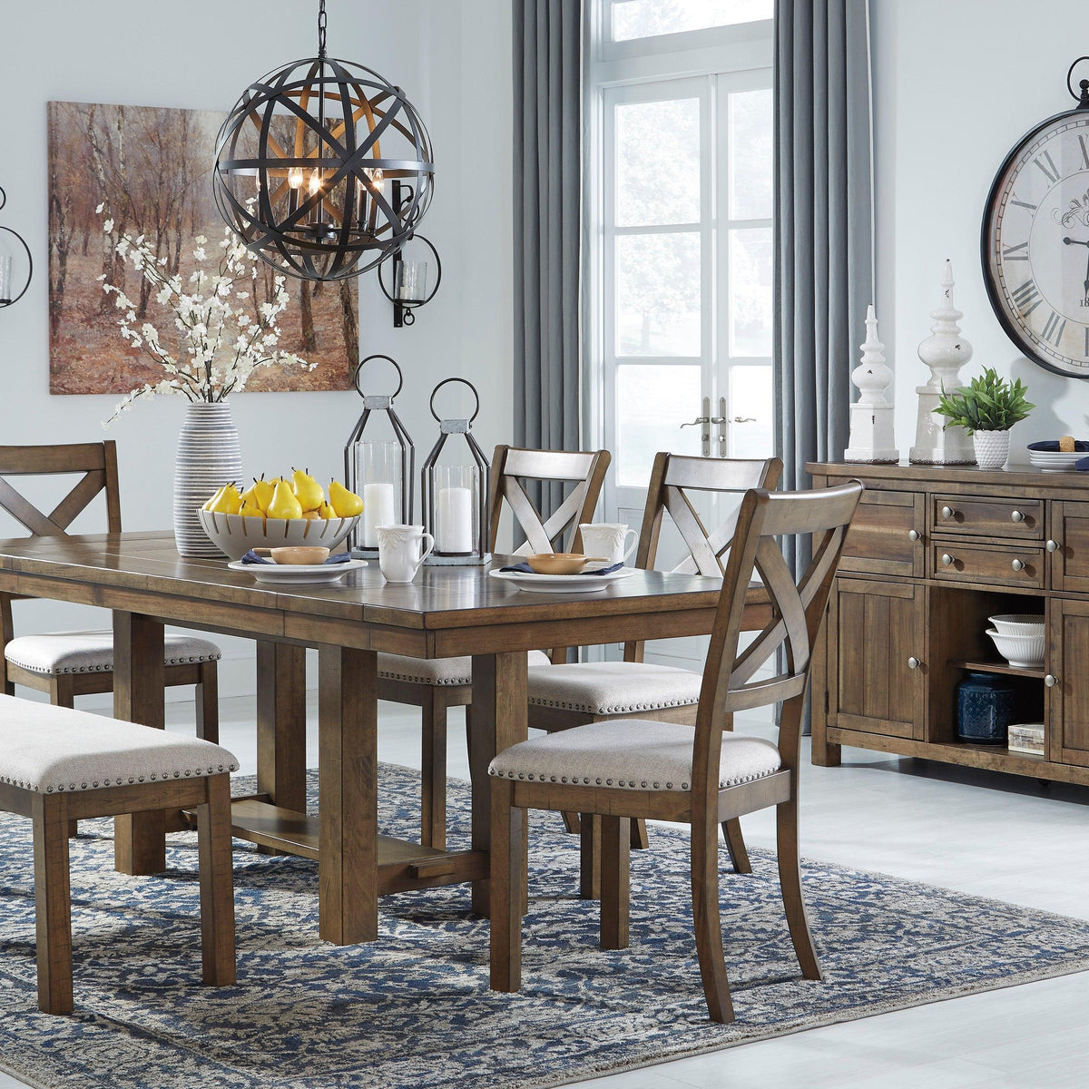 Moriville Grayish Brown Extendable Dining Set by Ashley Furniture ...