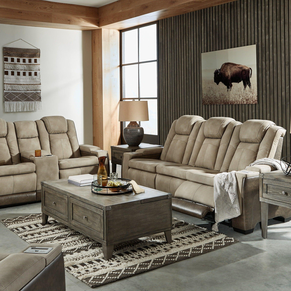 Next-Gen Durapella Sand Power Reclining Living Room Set by Ashley ...