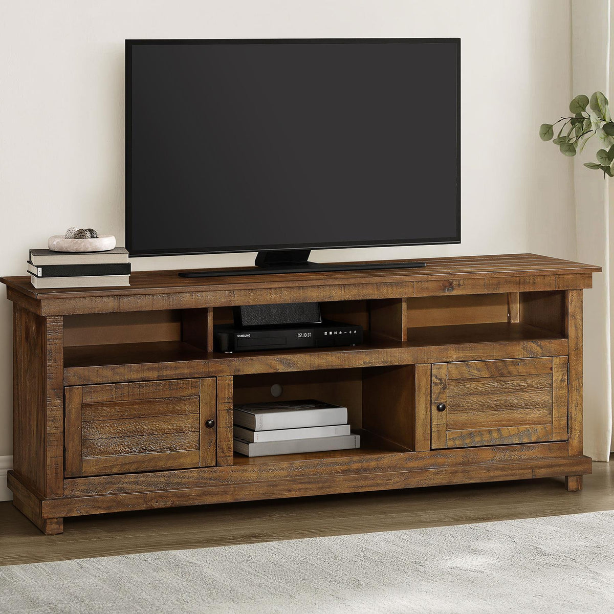 Payne Distressed Brown 70-inch TV Stand Media Console - Eve Furniture