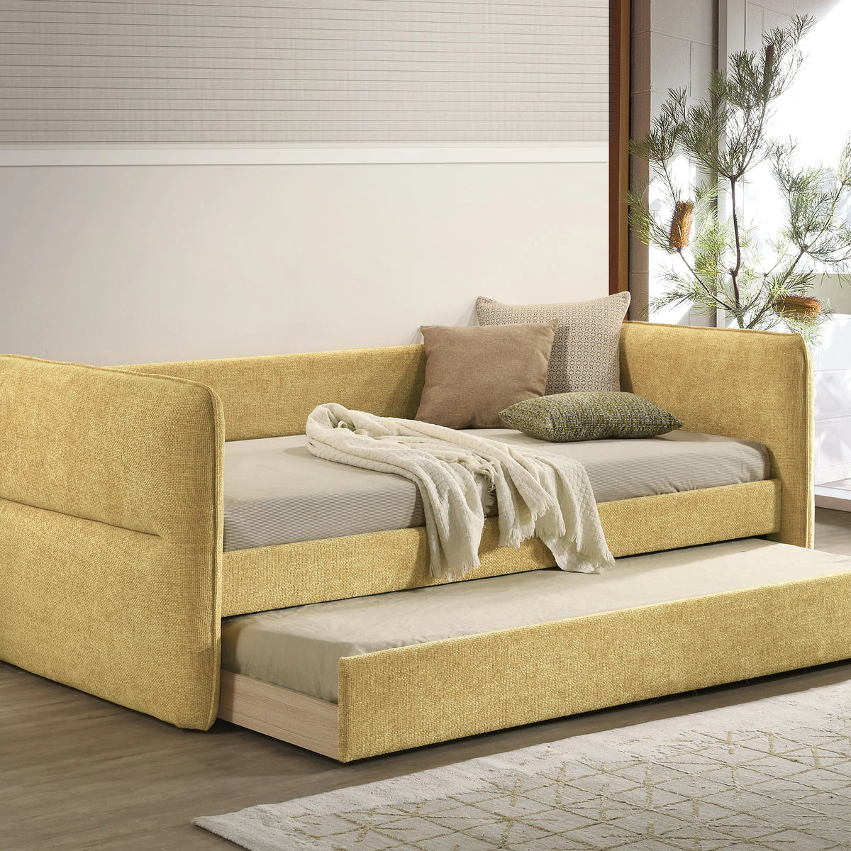 Philipa Gold Daybed with Trundle – Eve Furniture