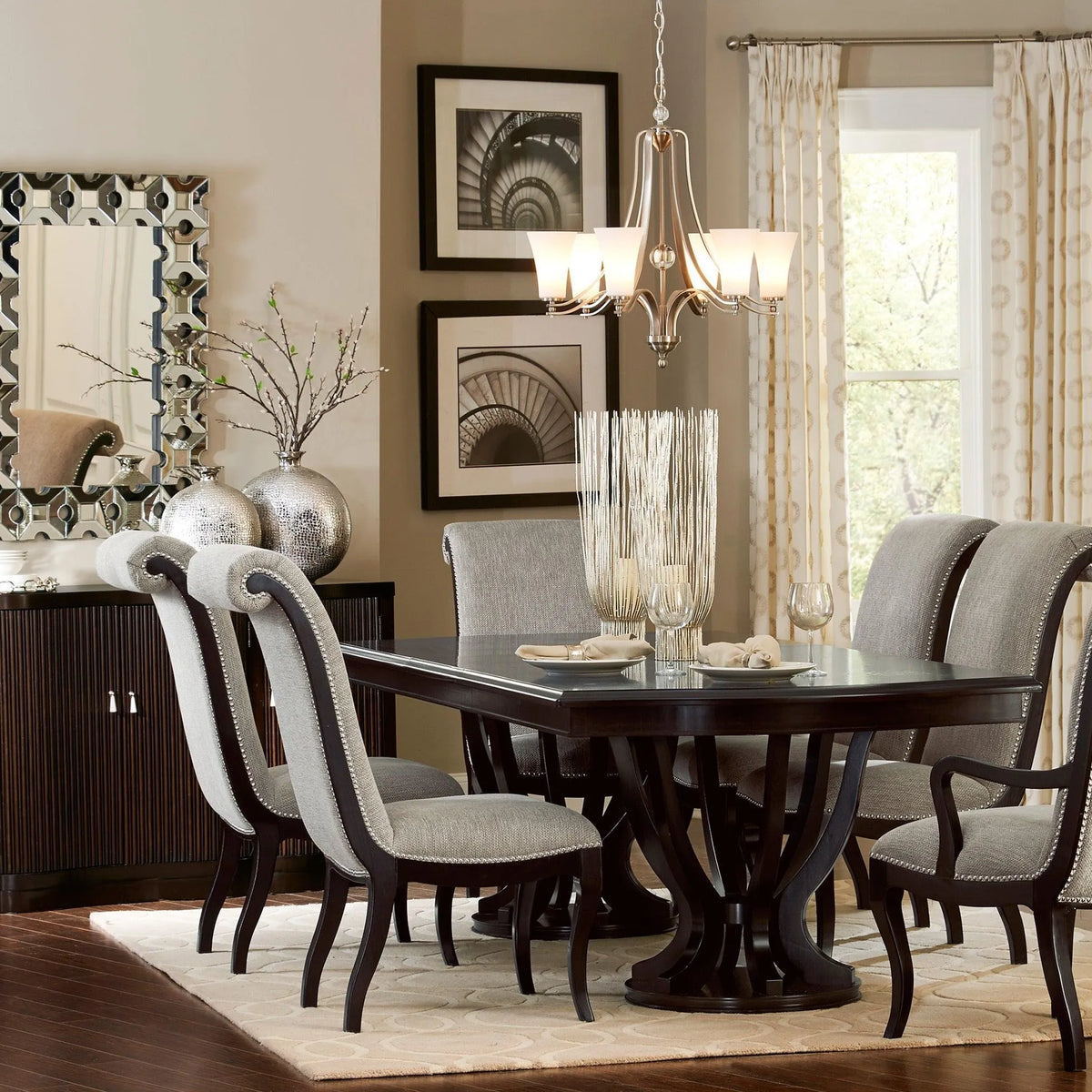 Savion Espresso Extendable Dining Set - Eve Furniture