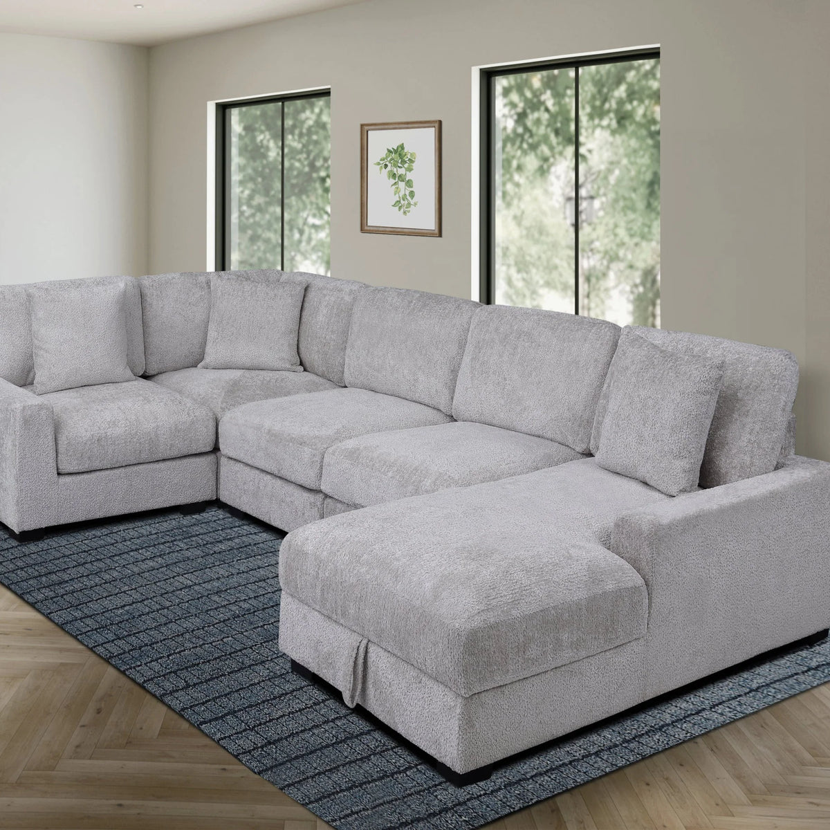 Serena Gray Modular Sectional - Eve Furniture