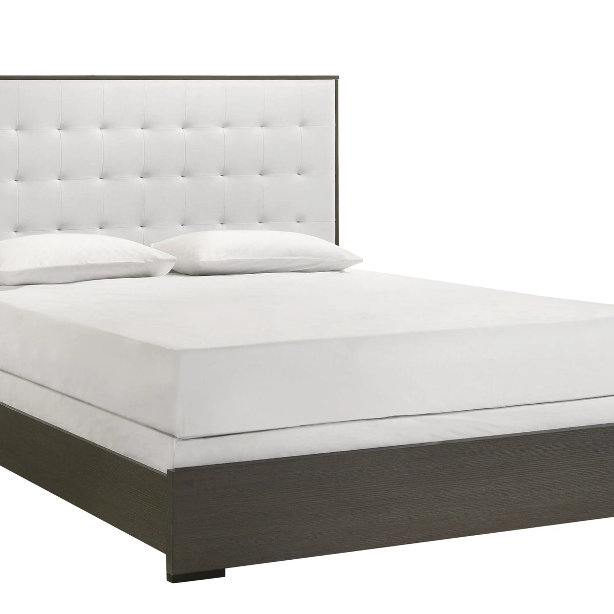 Sharpe Brown King Upholstered Panel Bed - Eve Furniture
