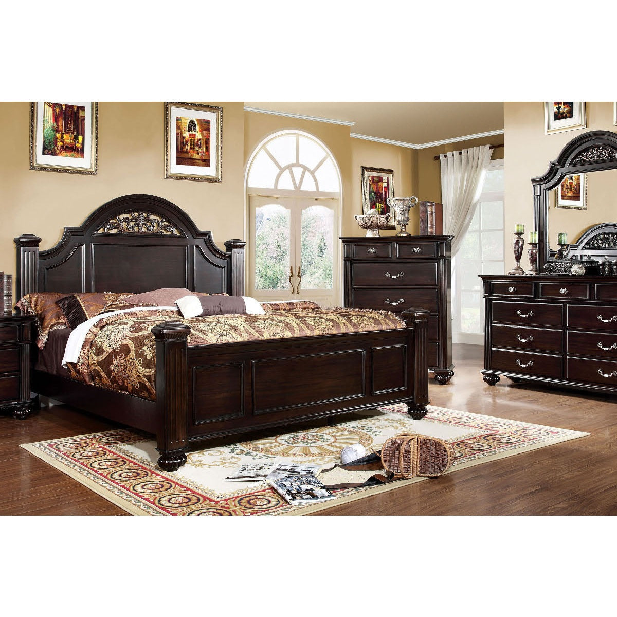 Syracuse Dark Walnut 5-Piece Queen Bedroom Set – Eve Furniture