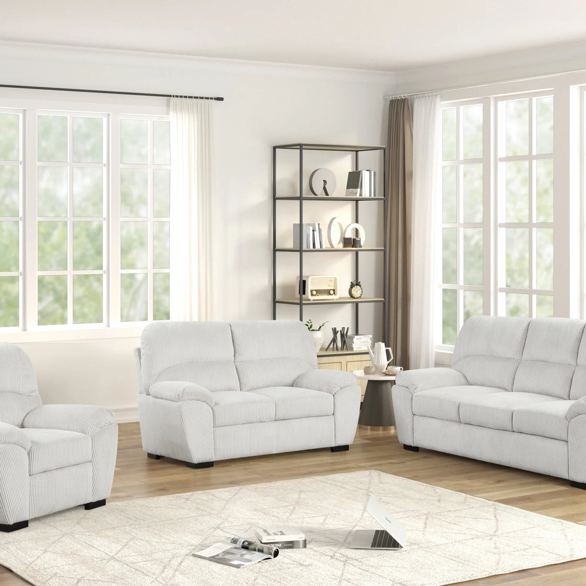 Tiffany Silver Living Room Set - Eve Furniture