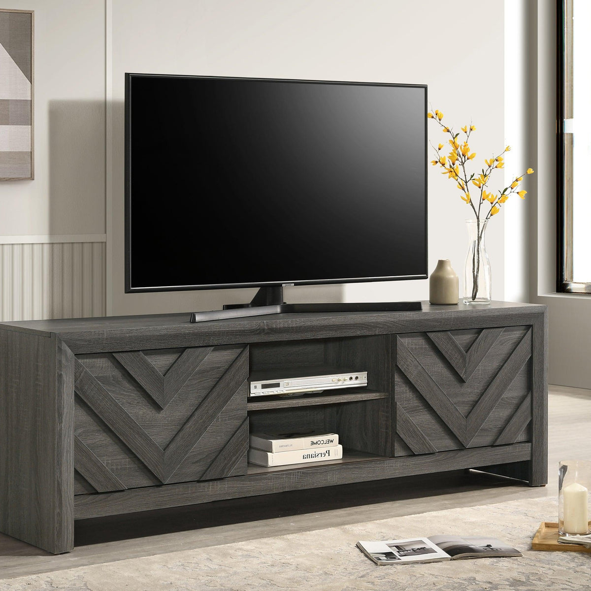 Valor Gray TV Stand - Eve Furniture