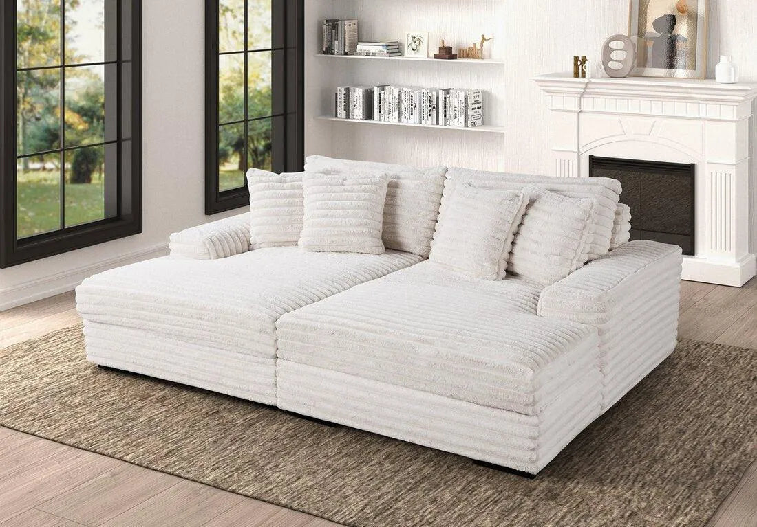 Vive Biege Chaise Lounge - Eve Furniture